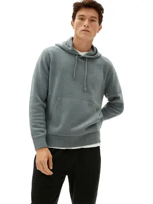 Everlane Felted Merino Hoodie Light Marine