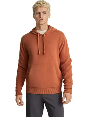 Everlane Felted Merino Hoodie Orange Stucco
