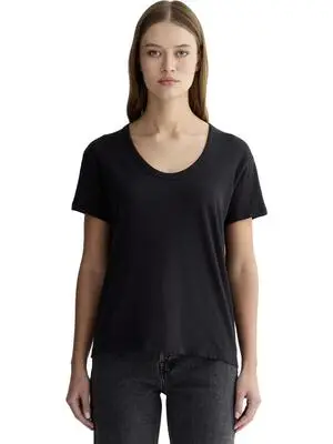 Everlane Air Scoop-neck Tee - Black
