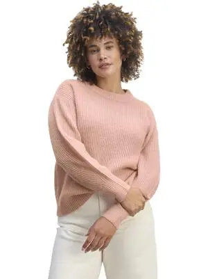Everlane Cocoon Crew Neck Alpaca Sweater Blush Pink