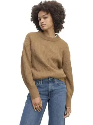 Everlane Cocoon Crew Neck Alpaca Sweater Brown