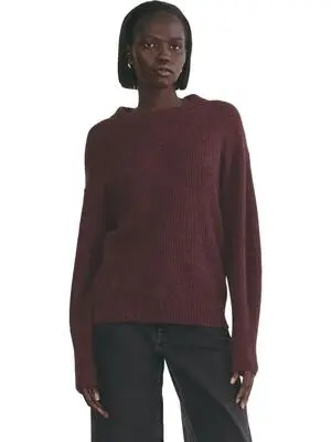 Everlane Cocoon Crew Neck Alpaca Sweater Burgundy