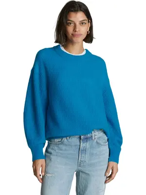 Everlane Cocoon Crew Neck Alpaca Sweater Horizon Blue