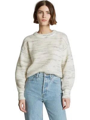 Everlane Cocoon Crew Neck Alpaca Sweater Light Grey Heather
