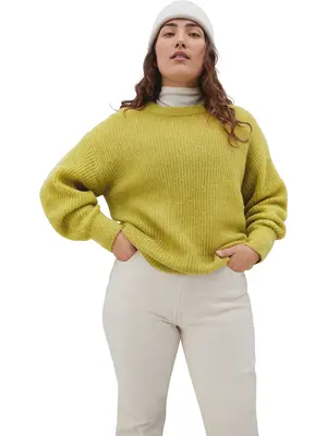 Everlane Cocoon Crew Neck Alpaca Sweater Pepper