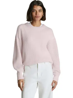 Everlane Cocoon Crew Neck Alpaca Sweater Tinted Lilac