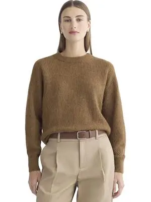 Everlane Cocoon Crew Neck Alpaca Sweater - Toffee