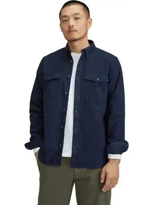 Everlane Brushed Flannel Shirt - Heather Navy