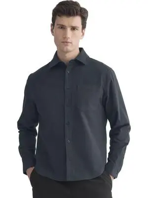 Everlane Brushed Flannel Shirt - Heathered Navy