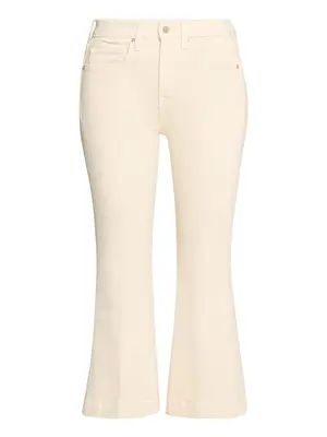 Veronica Beard Carson High-rise Flare Jeans - Ecru