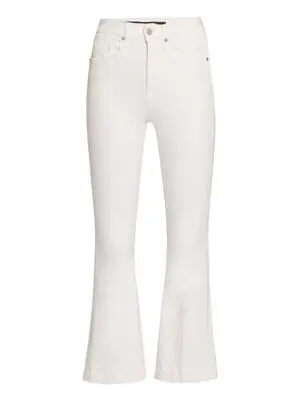 Veronica Beard Carson High-rise Flare Jeans - White