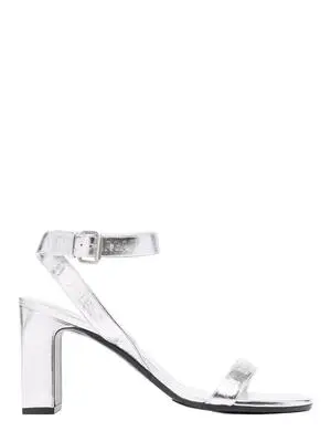 BALENCIAGA Balenciaga Metallic Finish Block Heel Sandals