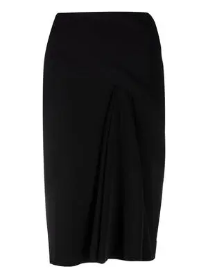 Versace Pinch-pleat A-line Skirt - Black