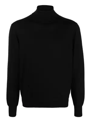 D4.0 Roll Neck Knitted Jumper - Black