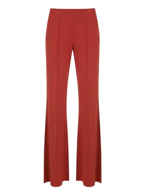 LYGIA & NANNY Flared Pleated Trousers - Red