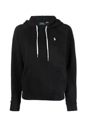 Polo Ralph Lauren Embroidered Logo Hoodie - Black