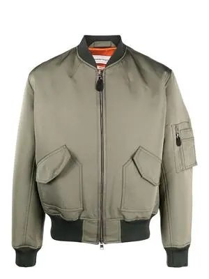 Alexander McQueen Logo-print Bomber Jacket - Green