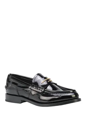 Alexander Wang Embossed-logo Loafers - Black
