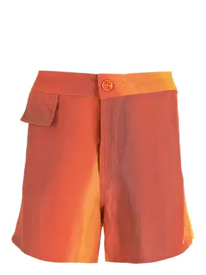 AMIR SLAMA Printed Straight Shorts - Orange