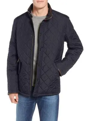 Barbour Powell Diamond Quilted Jacket - Navy