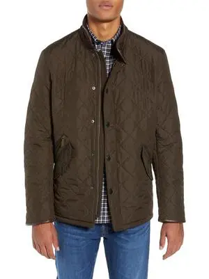 Barbour Powell Diamond Quilted Jacket - Olive