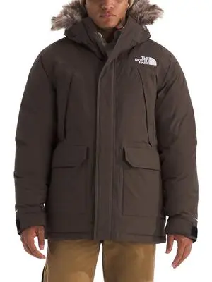 The North Face Mcmurdo Waterproof Hooded Down Parka With Faux Fur Trim - Smokey Brown