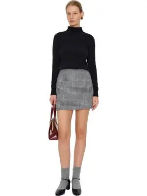 REFORMATION Veranda Mini Skirt Black