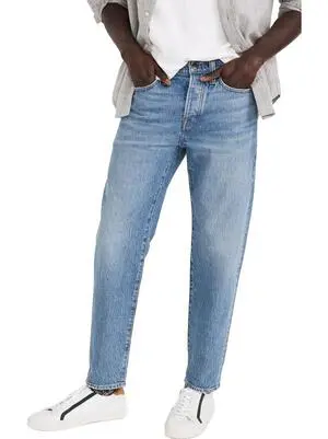 Madewell Authentic Flex Relaxed Tapered Jeans - Marcey Wash