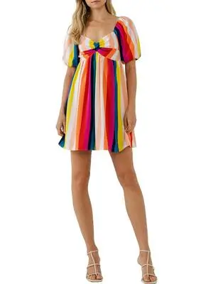 English Factory Stripe Minidress - Multi