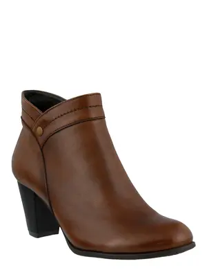 SPRING STEP SHOES Italia Bootie - Brown Leather