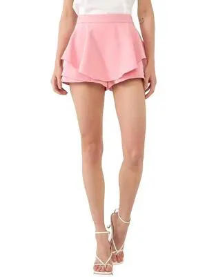 Endless Rose Ruffle Overlay Skort - Pink