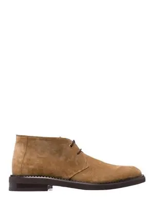 FERRAGAMO Flat Lace-up Boots - Brown