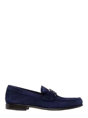 FERRAGAMO Logo-plaque Loafers - Blue
