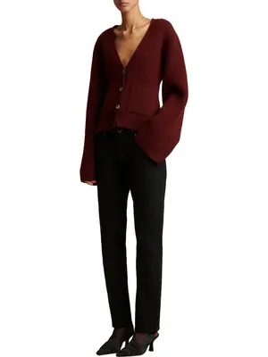 Khaite Scarlet Cashmere Cardigan Jam