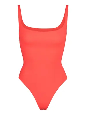 SKIMS SKIMS Fits Everybody Square Neck Bodysuit Neon Coral