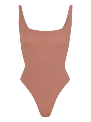 SKIMS SKIMS Fits Everybody Square Neck Bodysuit Rose Clay