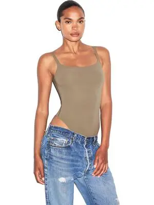 SKIMS Square Neck Bodysuit Truffle
