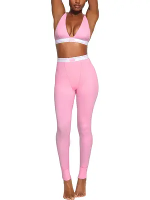 SKIMS Legging | Black | Xl | Cotton Rib Bubble Gum Multi