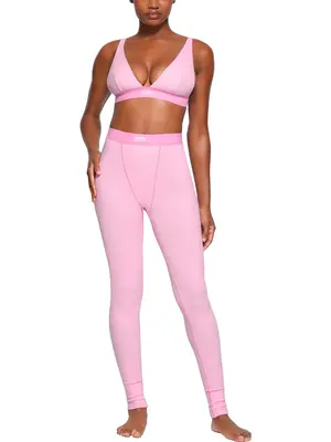 SKIMS Legging | Black | Xl | Cotton Rib Bubble Gum
