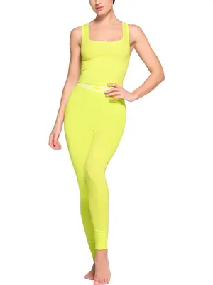SKIMS Legging | Black | Xl | Cotton Rib Daffodil