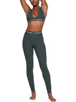 SKIMS Legging | Black | Xl | Cotton Rib Spruce Multi