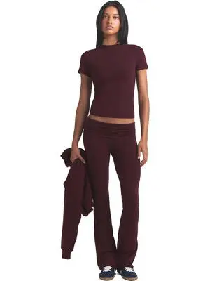 SKIMS Cotton Jersey T-shirt - Currant