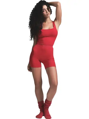 SKIMS SKIMS Cotton Rib Tank Cranberry