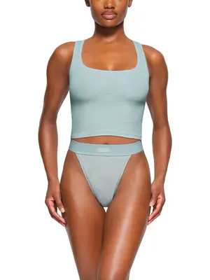 SKIMS SKIMS Cotton Rib Tank Frost