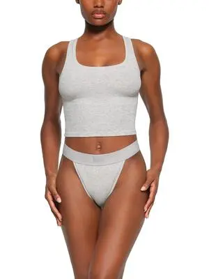 SKIMS SKIMS Cotton Rib Tank Light Heather Grey