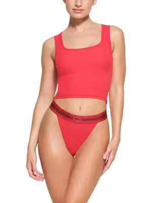 SKIMS SKIMS Cotton Rib Tank Red Multi