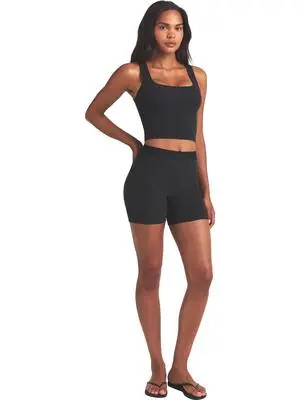 SKIMS Cotton Rib Tank - Soot