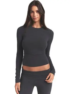 SKIMS Long Sleeve T-Shirt Ash