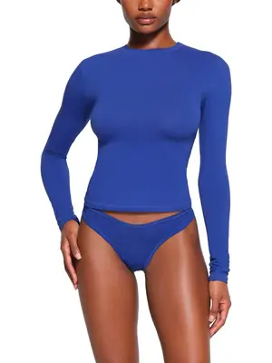 SKIMS Long Sleeve T-Shirt Cobalt
