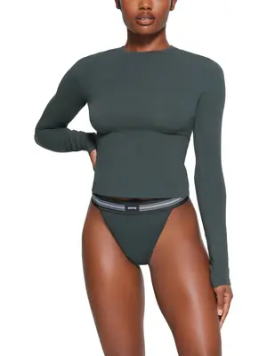 SKIMS Long Sleeve T-Shirt Spruce